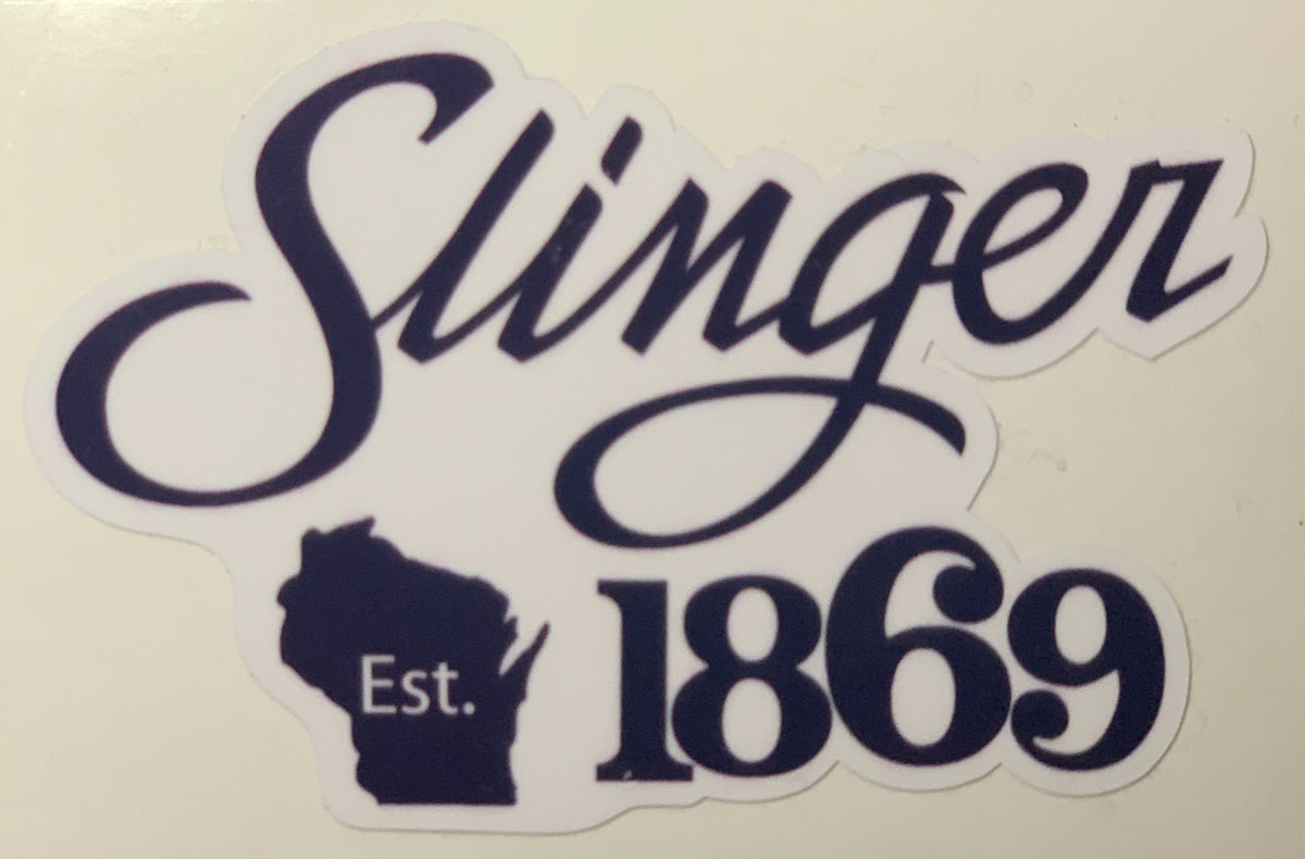 Decal - Slinger Established 1886 Decal Blue and White ...
